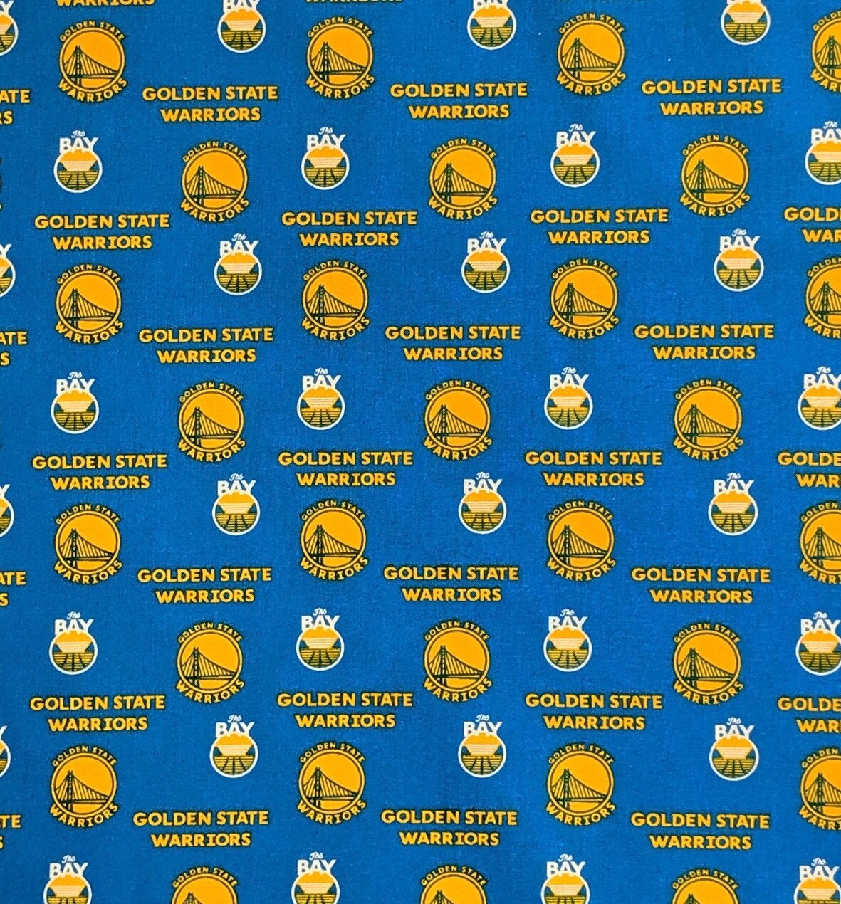 New NBA GOLDEN STATE Warriors Allover Print 2 100% Cotton Fabric, You ...