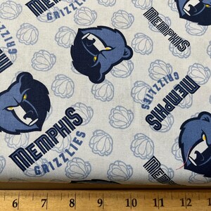 New NBA MEMPHIS GRIZZLIES Allover Print 100% Cotton Fabric, You Choose ...