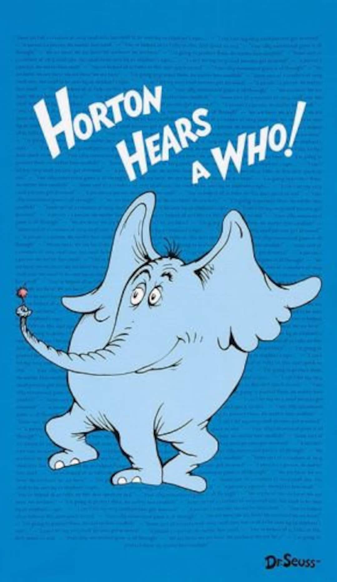 New Large DR. SEUSS HORTON Hears a Who on 100% Cotton Panel for Quilts ...