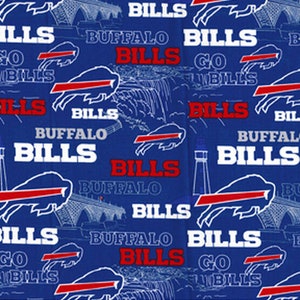 NFL BUFFALO BILLS Hometown Print Football 100% Cotton Fabric Licensed ...
