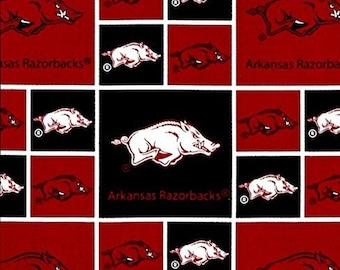 Arkansas Razorback Fabric - Etsy