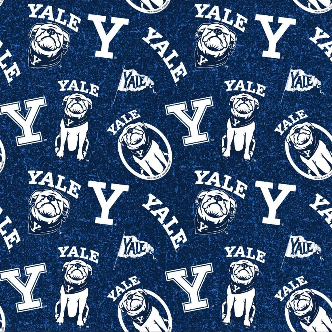 NCAA YALE UNIVERSITY Bulldogs Watermark Print Football 100% Cotton ...