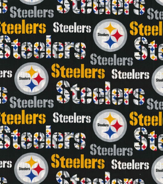 NFL PITTSBURGH STEELERS Logos Print 2 Football 100% Cotton - Etsy