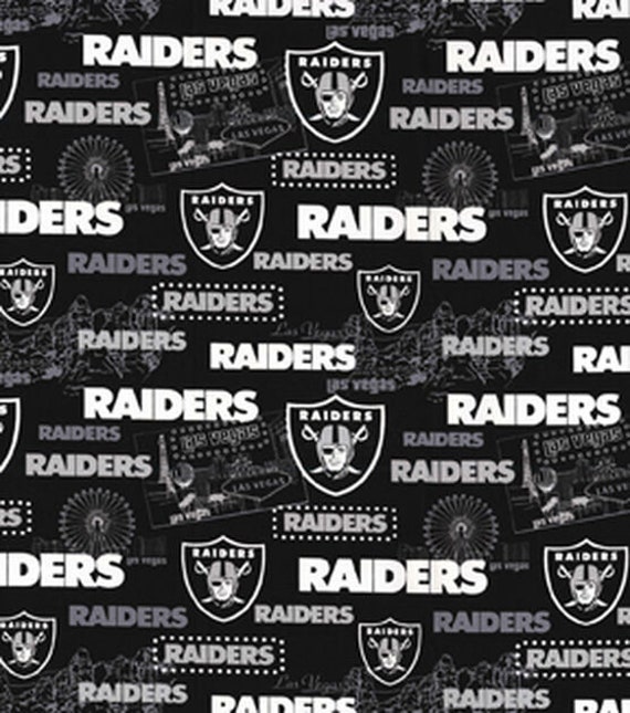 NFL LAS VEGAS Raiders Hometown Print Football 100% Cotton - Etsy