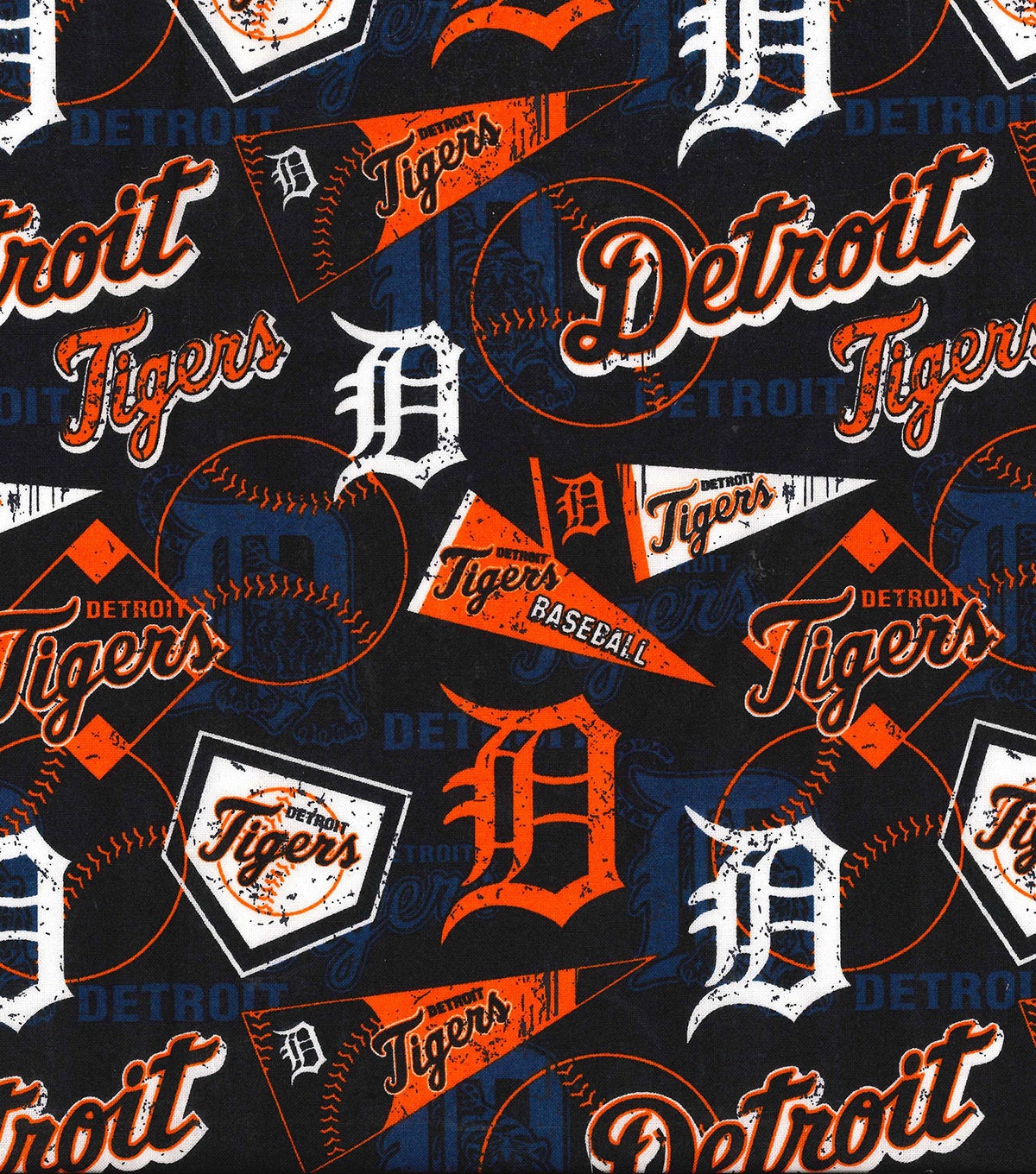 MLB DETROIT TIGERS Vintage Retro Print Baseball 100% Cotton - Etsy