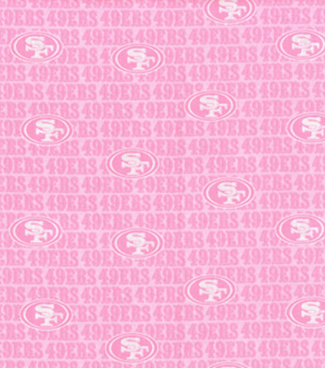 NFL New SAN FRANCISCO 49ERS Pink Print 100% Cotton Fabric Material ...