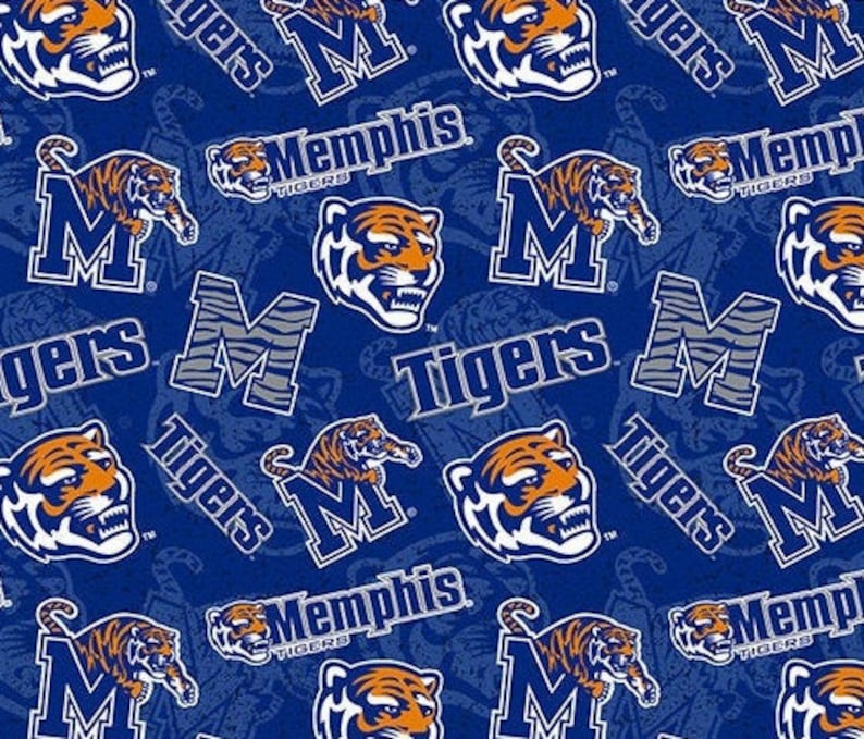 NCAA UNIVERSITY of MEMPHIS Tigers Watermark Print Football | Etsy
