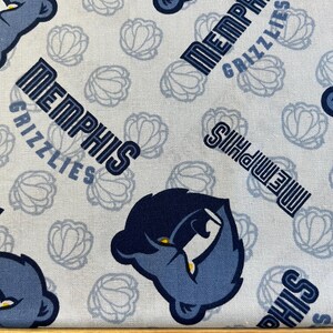 New NBA MEMPHIS GRIZZLIES Allover Print 100% Cotton Fabric, You Choose ...