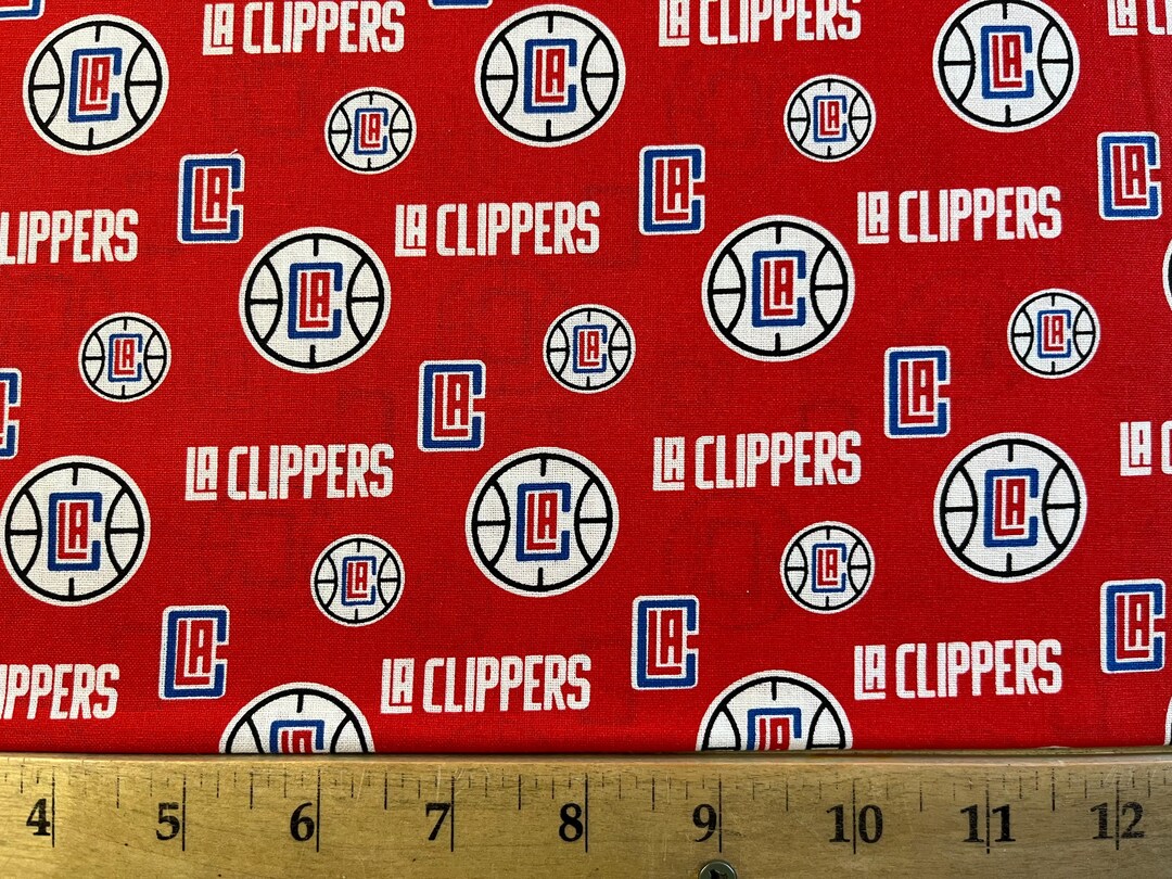 New NBA LOS ANGELES Clippers Allover Print #2 100% Cotton Fabric, You ...