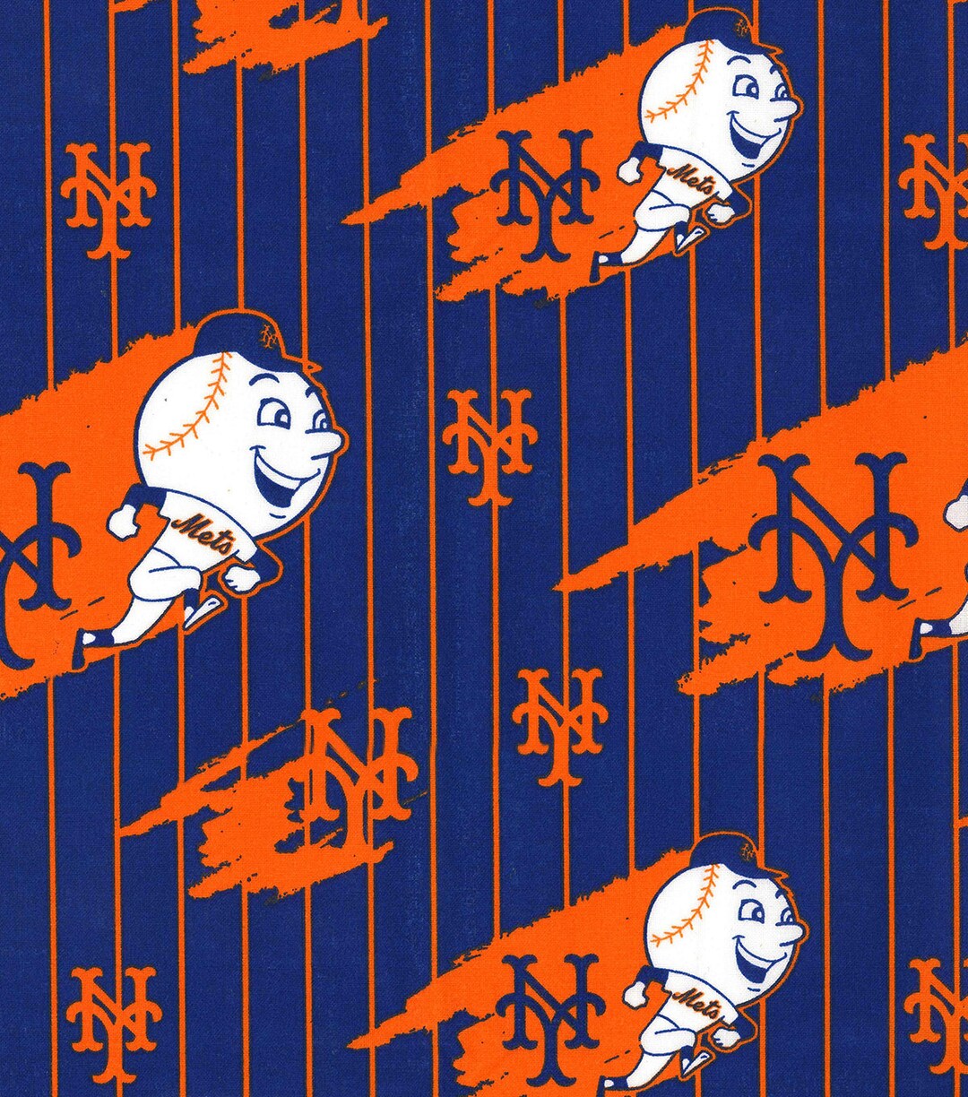 MLB NEW YORK Mets Hall of Fame Print Baseball 100% Cotton Fabric ...