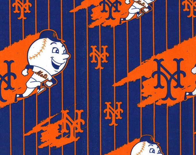 MLB NEW YORK Mets Hall of Fame Print Baseball 100% Cotton Fabric ...