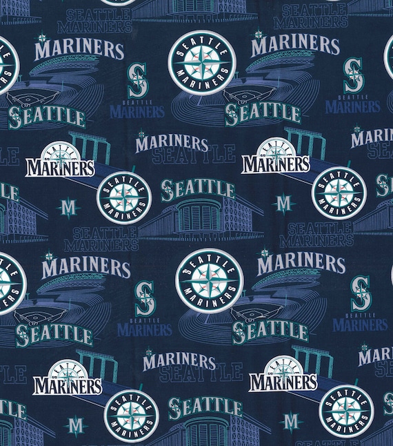 MLB SEATTLE MARINERS Stadium Print Baseball 100% Cotton Fabric - Etsy