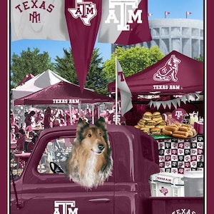 New Large NCAA TEXAS A&M Aggies Colligate 100% Cotton Panel Sec for ...
