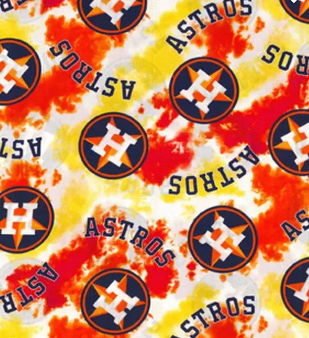 MLB HOUSTON ASTROS Tie Dye Print Baseball 100% Cotton Fabric - Etsy