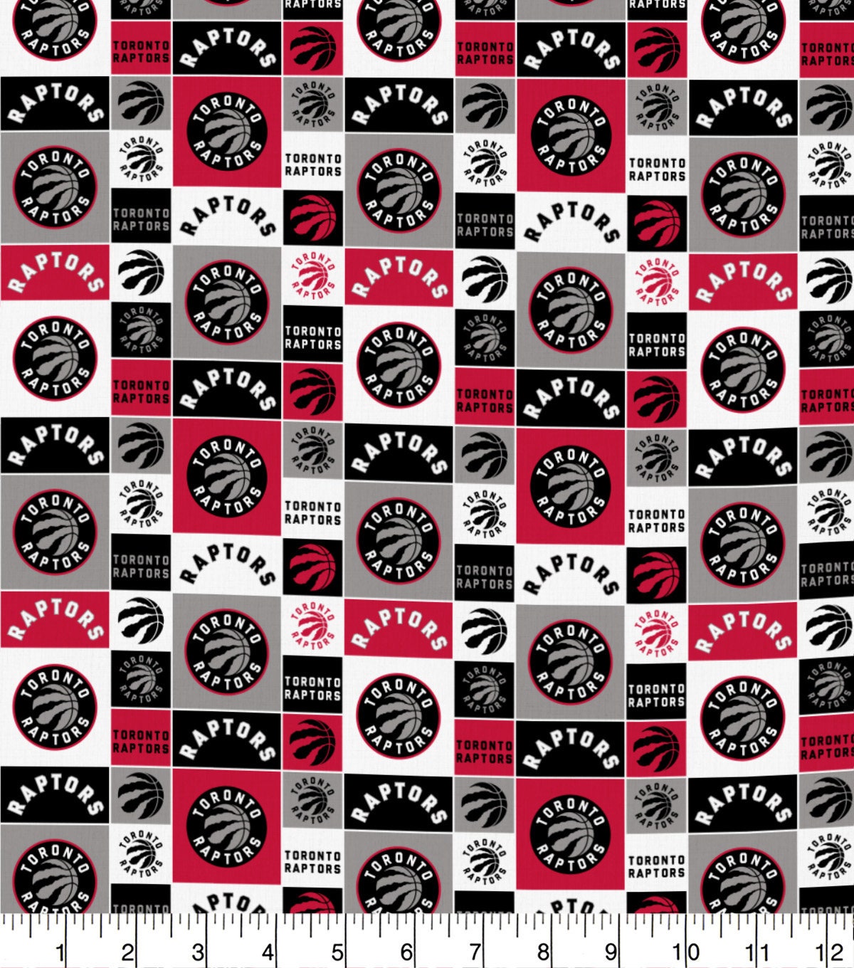 New NBA TORONTO RAPTORS Mini Patchwork Print 100% Cotton Fabric, You ...