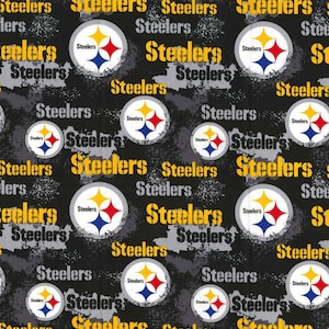 NFL PITTSBURGH STEELERS Weathered Look Print Football 100% Cotton ...