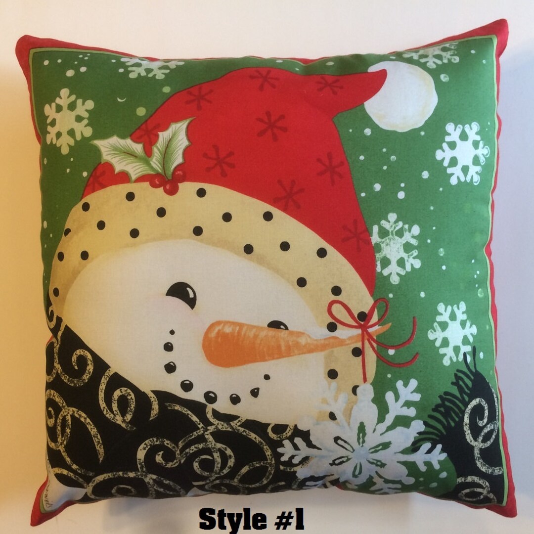 New WINTER SNOWMEN Snowman on Complete Throw Pillow, Collectible ...