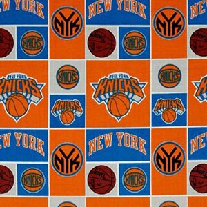 New NBA NEW YORK Knicks Patchwork Print 100% Cotton Fabric, You Choose ...