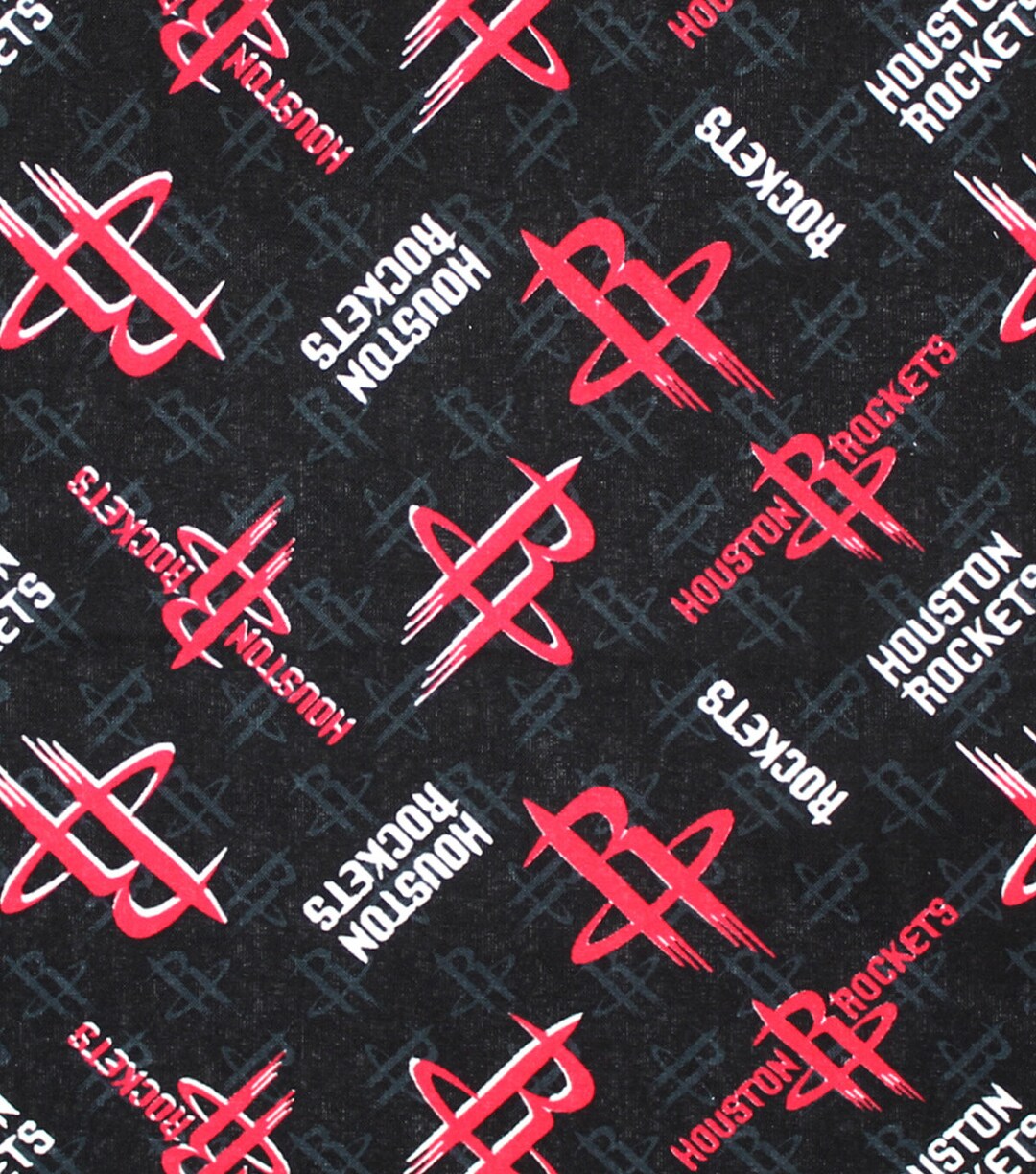New NBA HOUSTON ROCKETS Allover Print 100% Cotton Fabric, You Choose ...