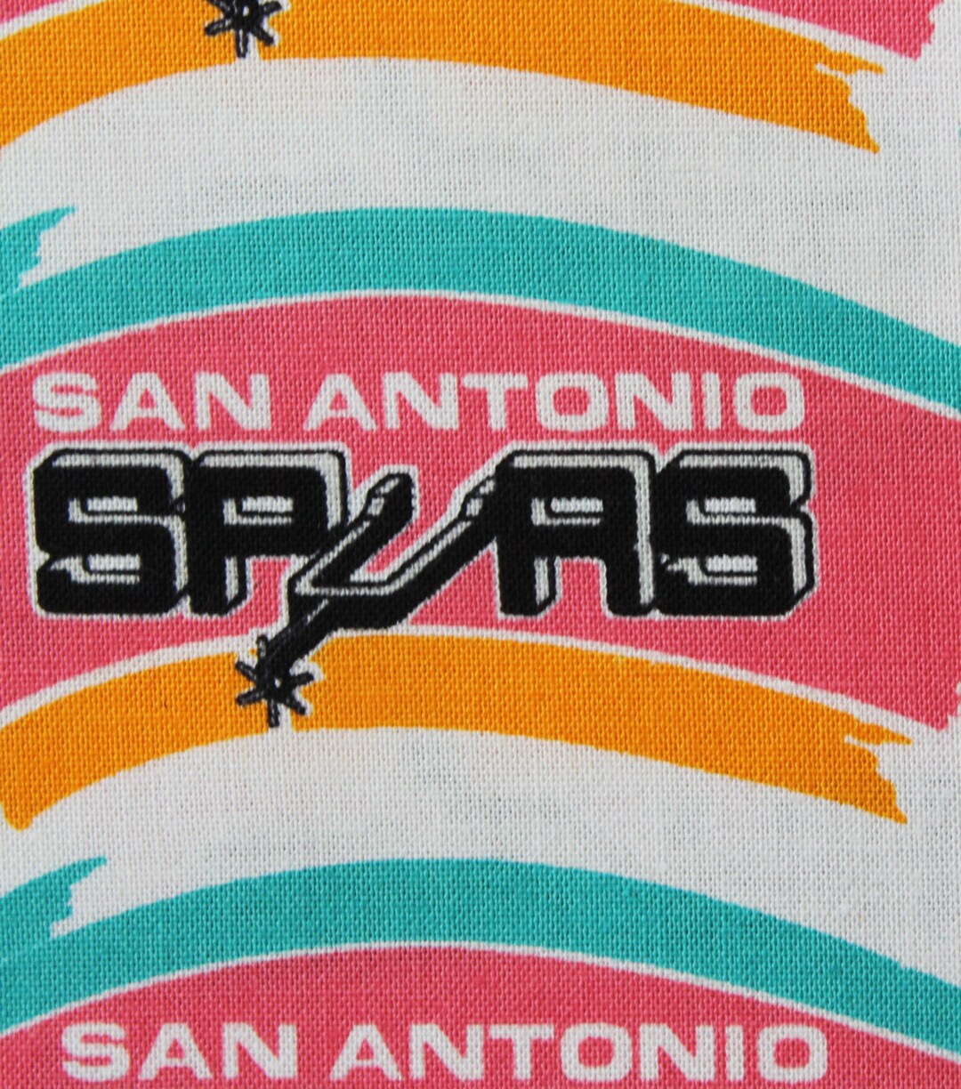 New NBA SAN ANTONIO Spurs Throwback Print 1 100% Cotton Fabric, You ...