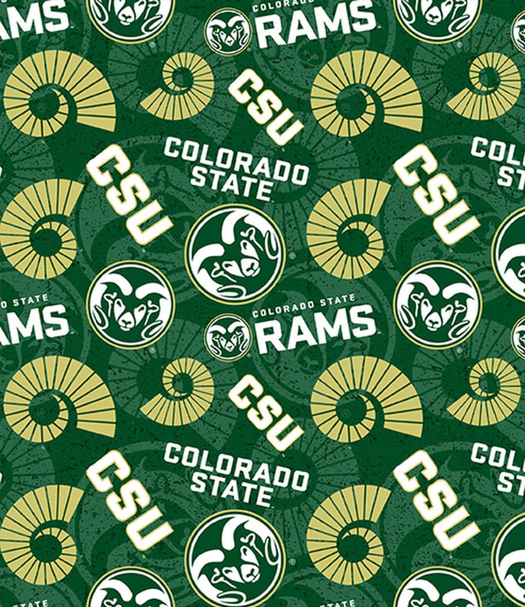 Ncaa COLORADO STATE UNIVERSITY Rams Watermark Print Football 100% ...