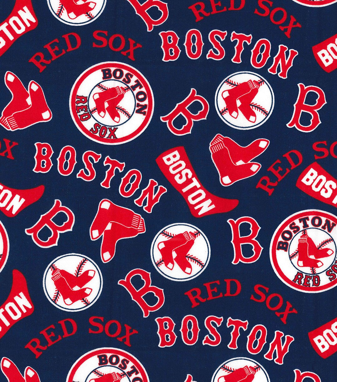 MLB BOSTON Red Sox Hall of Fame Print Baseball 100% Cotton Fabric ...
