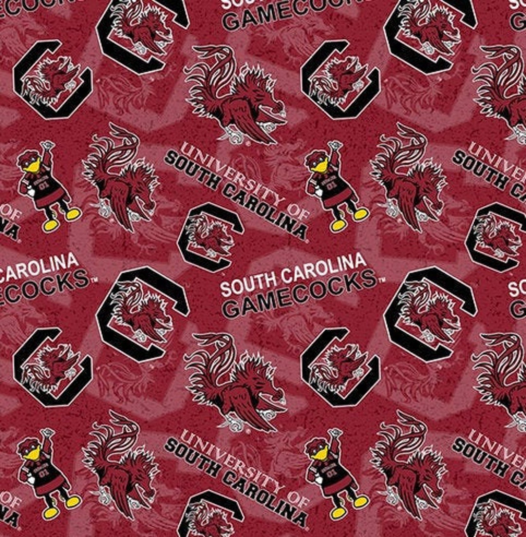 NCAA SOUTH CAROLINA Gamecocks Watermark Print Football 100% Cotton ...