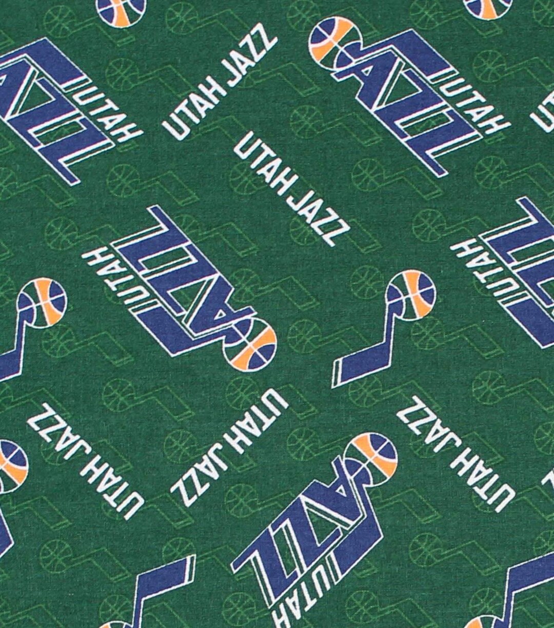 New NBA UTAH JAZZ Allover Print #1 100% Cotton Fabric, You Choose Size ...