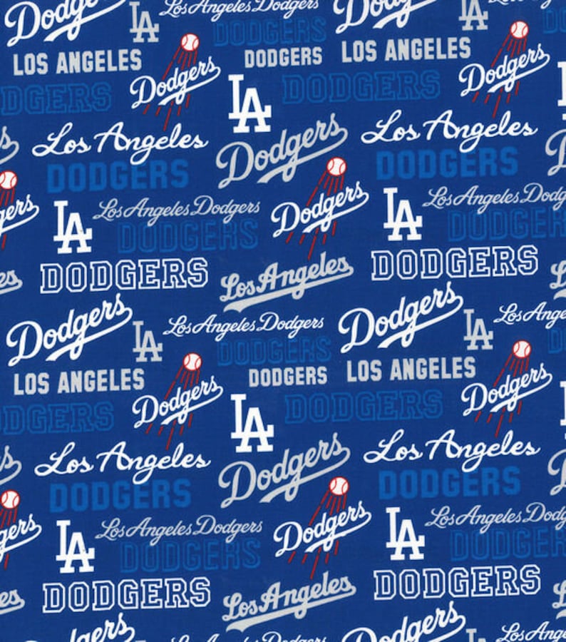 MLB LOS ANGELES Dodgers Throwback Logos Print Baseball 100% - Etsy