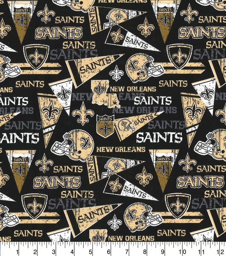NFL New Orleans SAINTS Vintage Retro Print Football 100% | Etsy