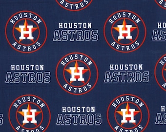 MLB HOUSTON ASTROS Striped Print Baseball 100% Cotton Fabric - Etsy