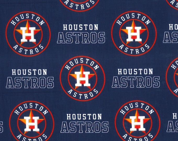 MLB HOUSTON ASTROS Striped Print Baseball 100% Cotton Fabric - Etsy