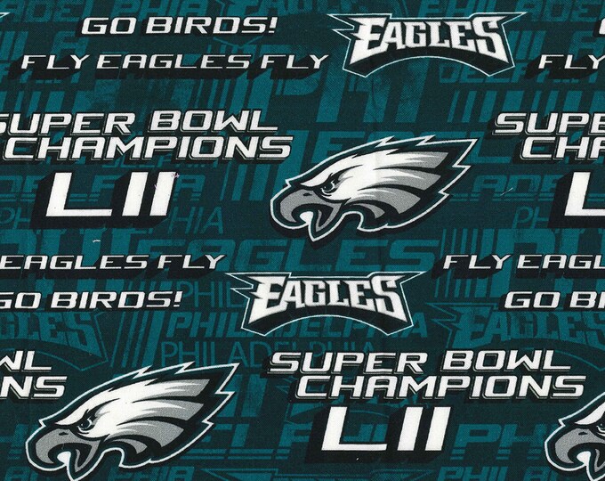 NFL PHILADELPHIA EAGLES Super Bowl 52 Champion Fly Eagles Fly Print 100 ...