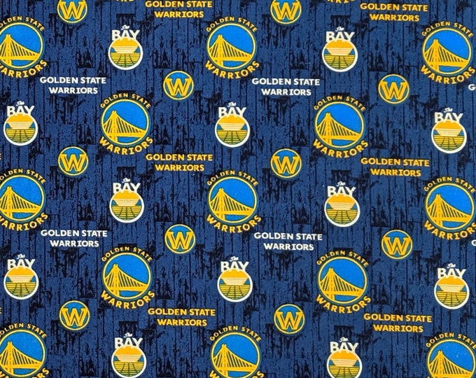 New NBA GOLDEN STATE Warriors Allover Print #3 100% Cotton Fabric, You ...