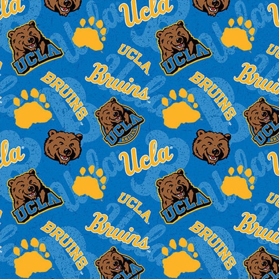 NCAA UCLA BRUINS Watermark Print 100% Cotton Fabric Material - Etsy