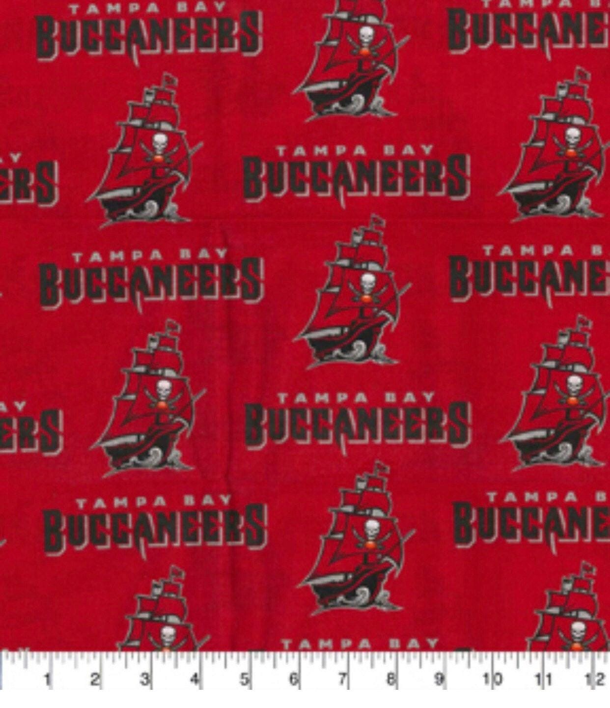 NFL TAMPA Bay BUCCANEERS Football 100% Cotton Licensed Fabric Material ...