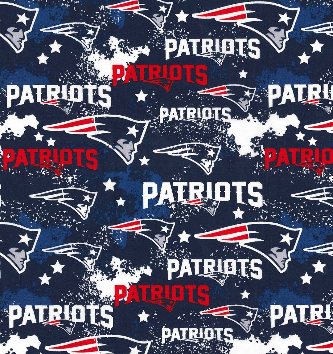 NFL New ENGLAND PATRIOTS Weathered Look Print Football 100% Cotton ...