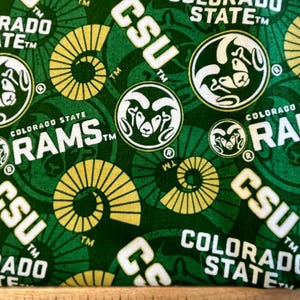 Ncaa COLORADO STATE UNIVERSITY Rams Watermark Print Football 100% ...