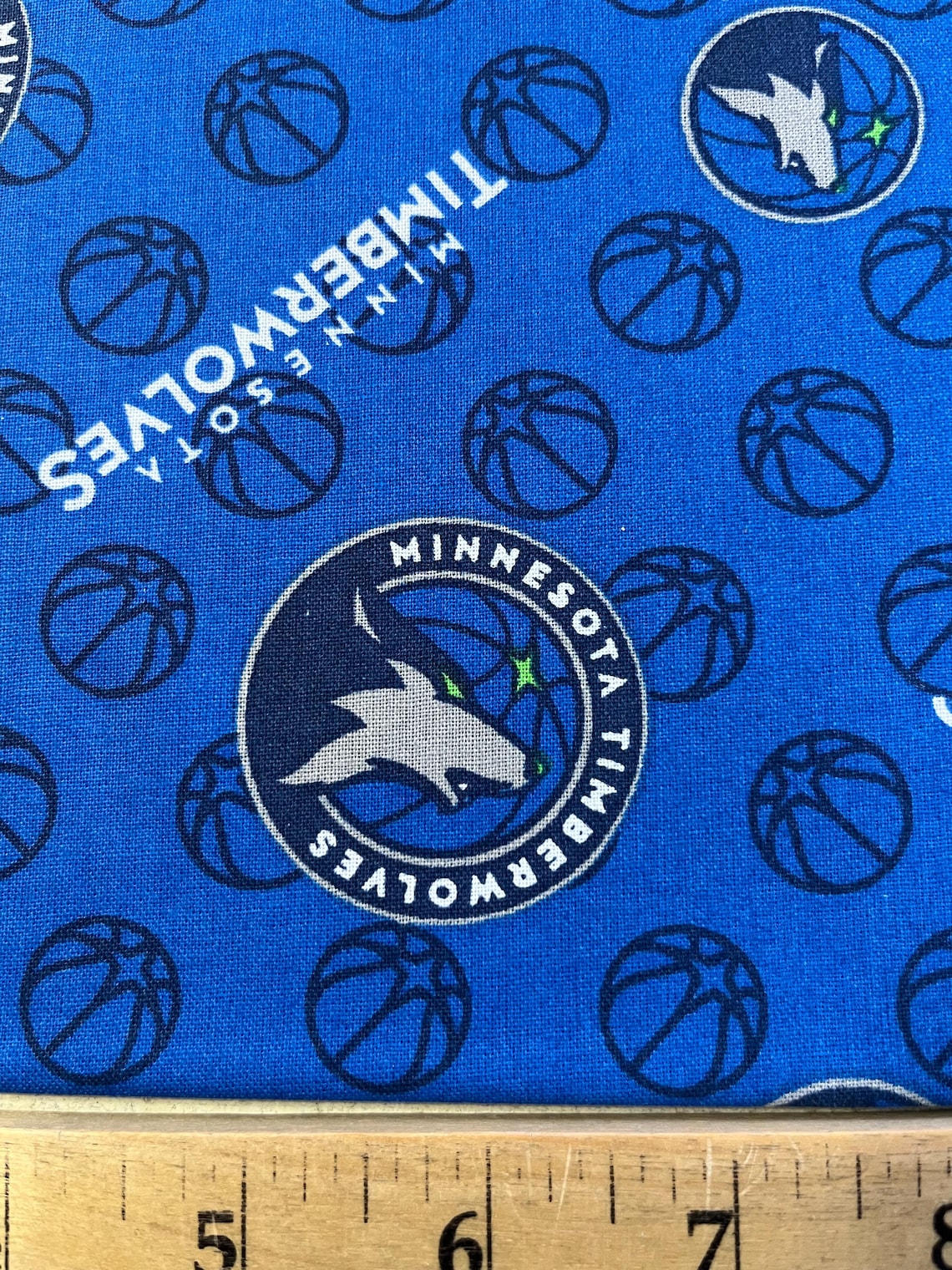 New NBA MINNESOTA TIMBERWOLVES Allover Print #1 100% Cotton Fabric, You ...