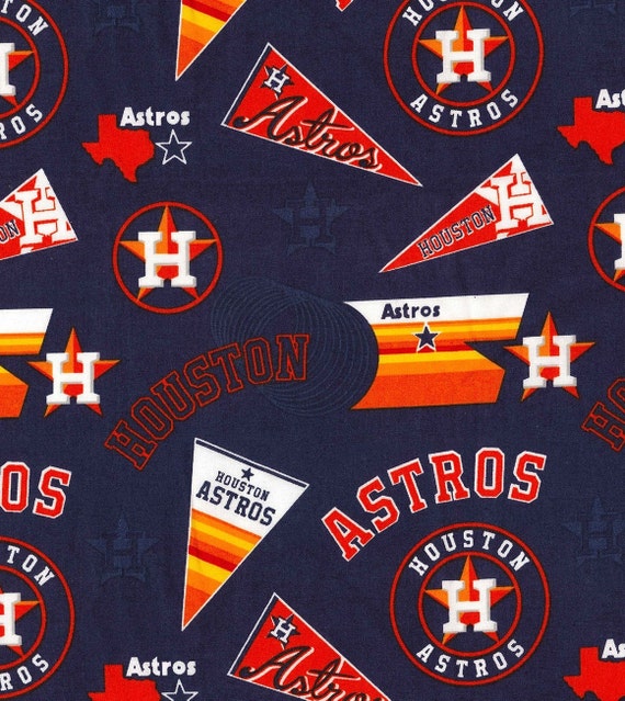 MLB HOUSTON ASTROS Vintage Print 1 Baseball 100% Cotton - Etsy