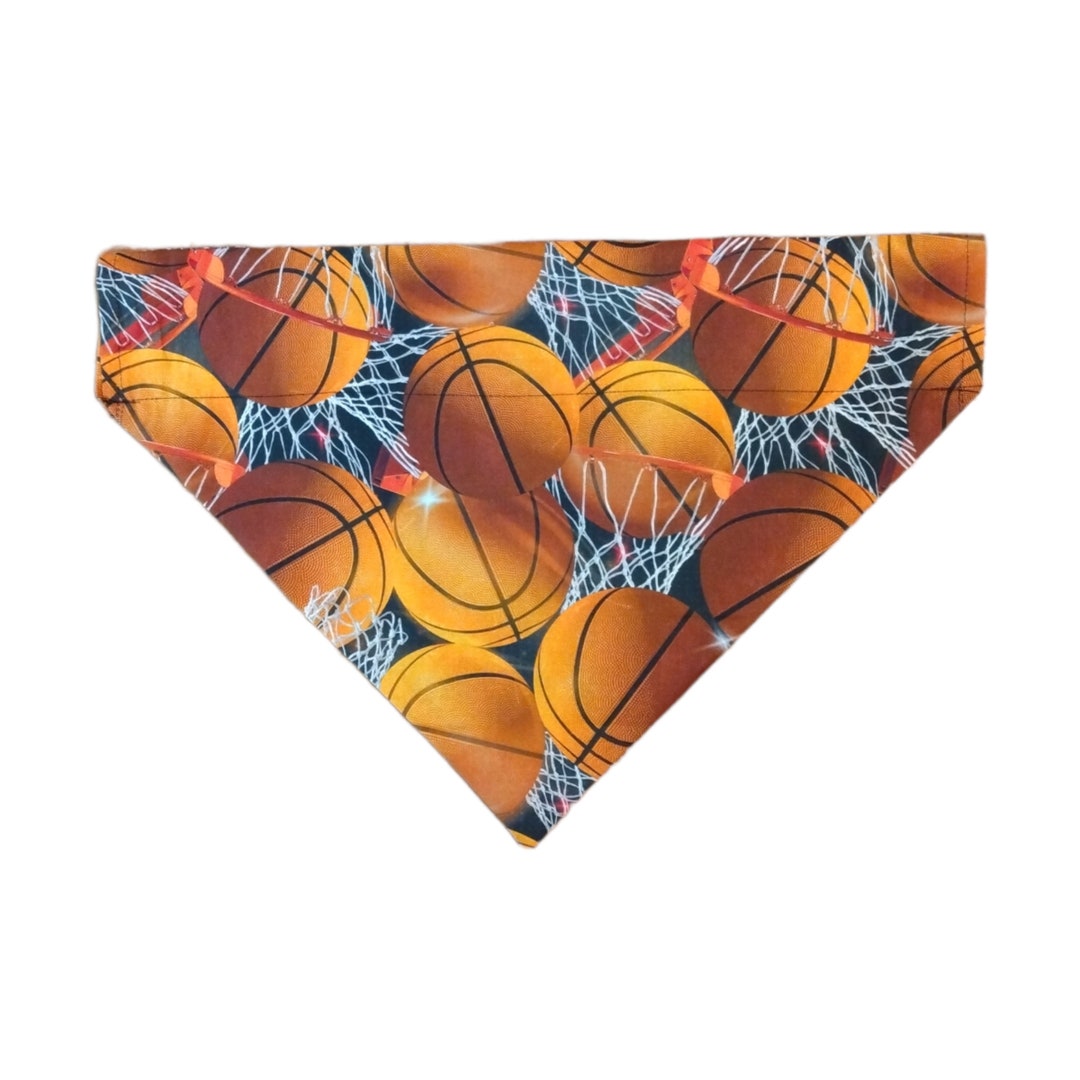 BASKETBALL STYLE #1 Allover Print Shots Over Collar Dog Bandana ...