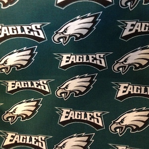 NFL PHILADELPHIA EAGLES Football 100% Cotton Fabric Material You Choose ...