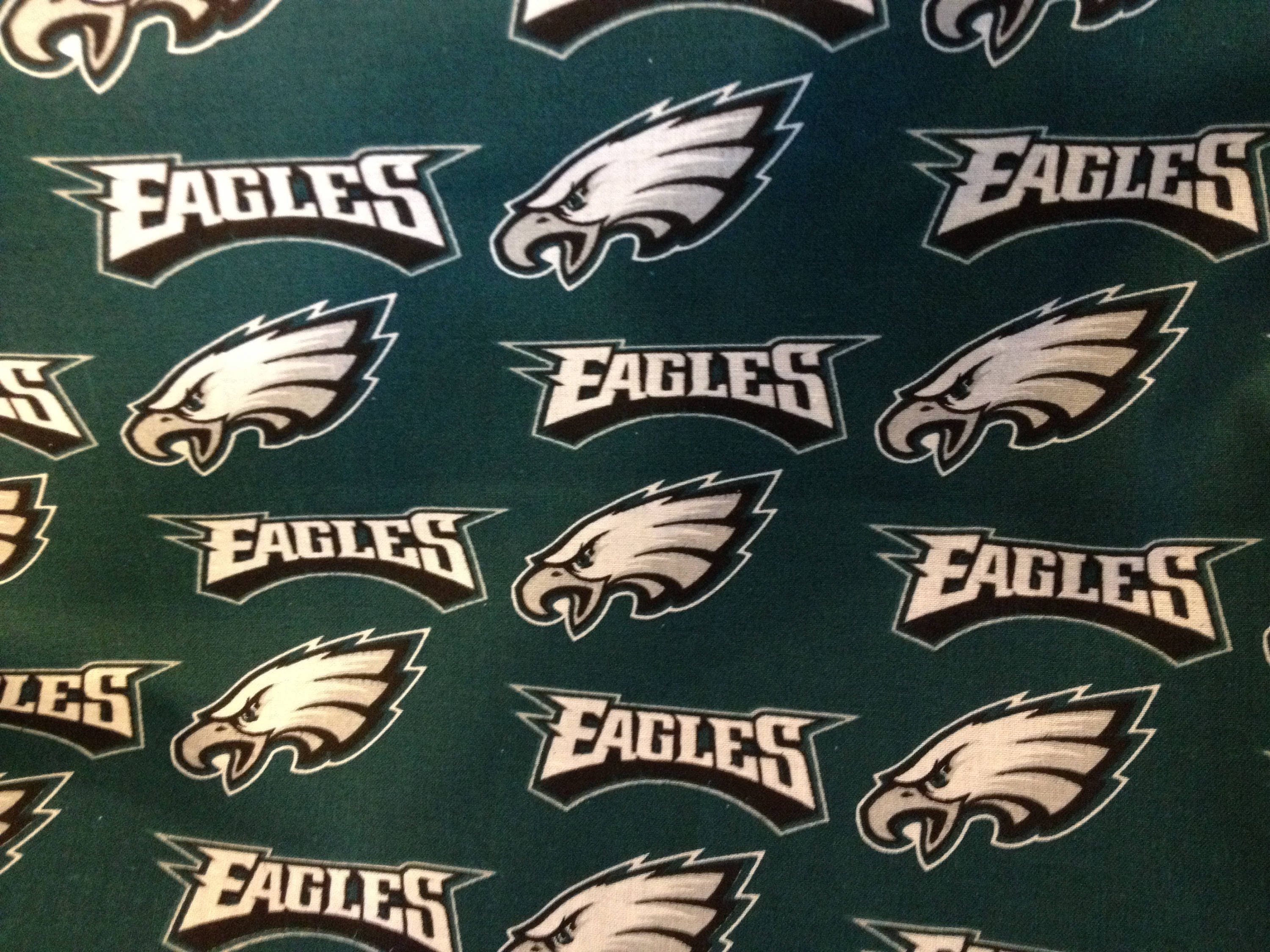 NFL PHILADELPHIA EAGLES Football 100% Cotton Fabric Material You Choose ...