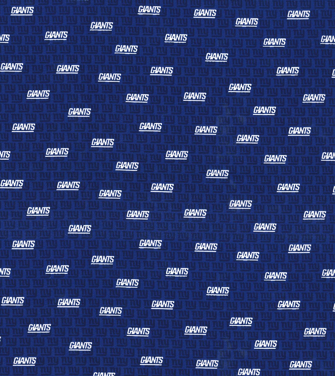 NFL NEW YORK Giants Mini Print Football 100% Cotton Fabric Licensed ...