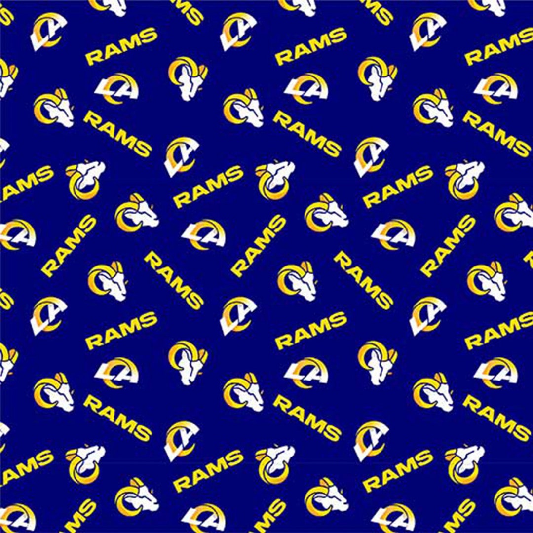 NFL Champion LOS ANGELES Rams New Logo Print Football 100% Cotton ...