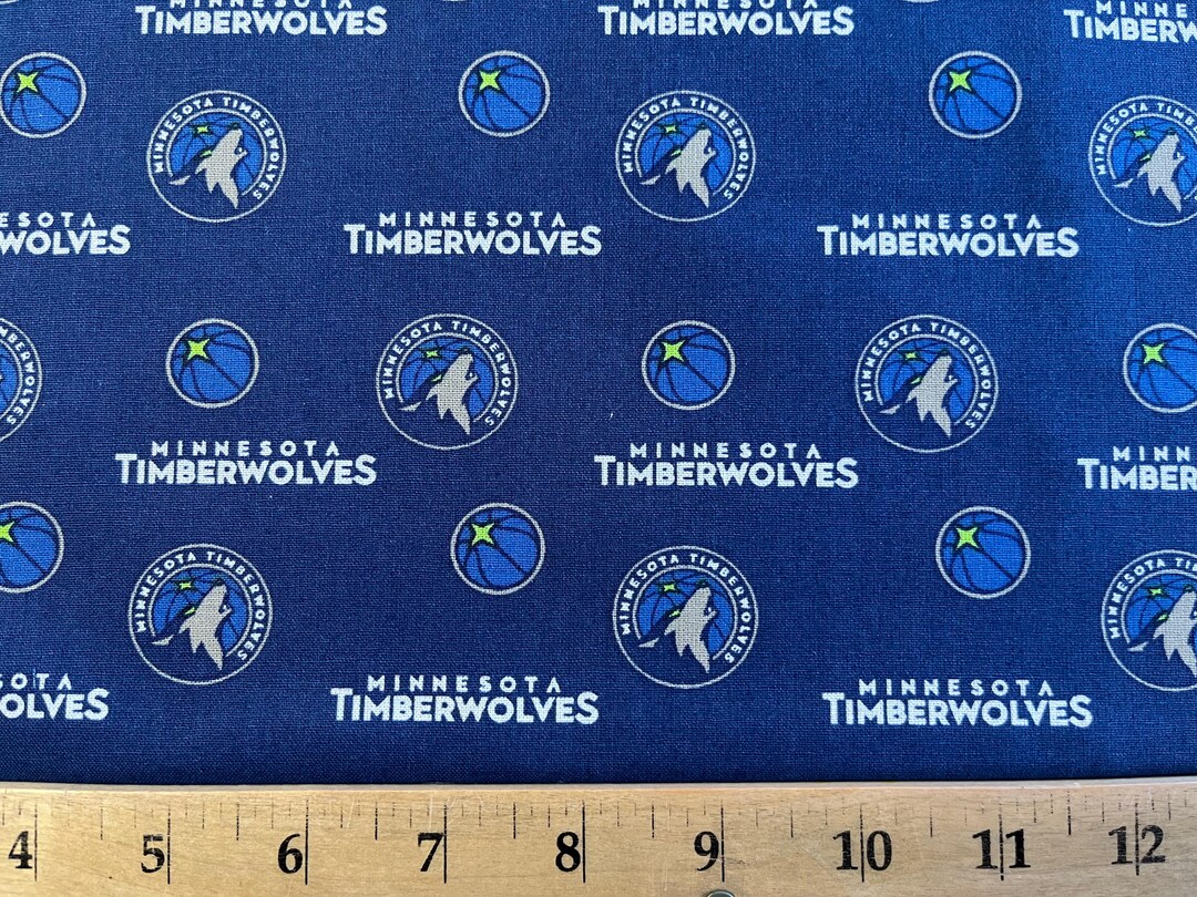New NBA MINNESOTA TIMBERWOLVES Allover Print #2 100% Cotton Fabric, You ...