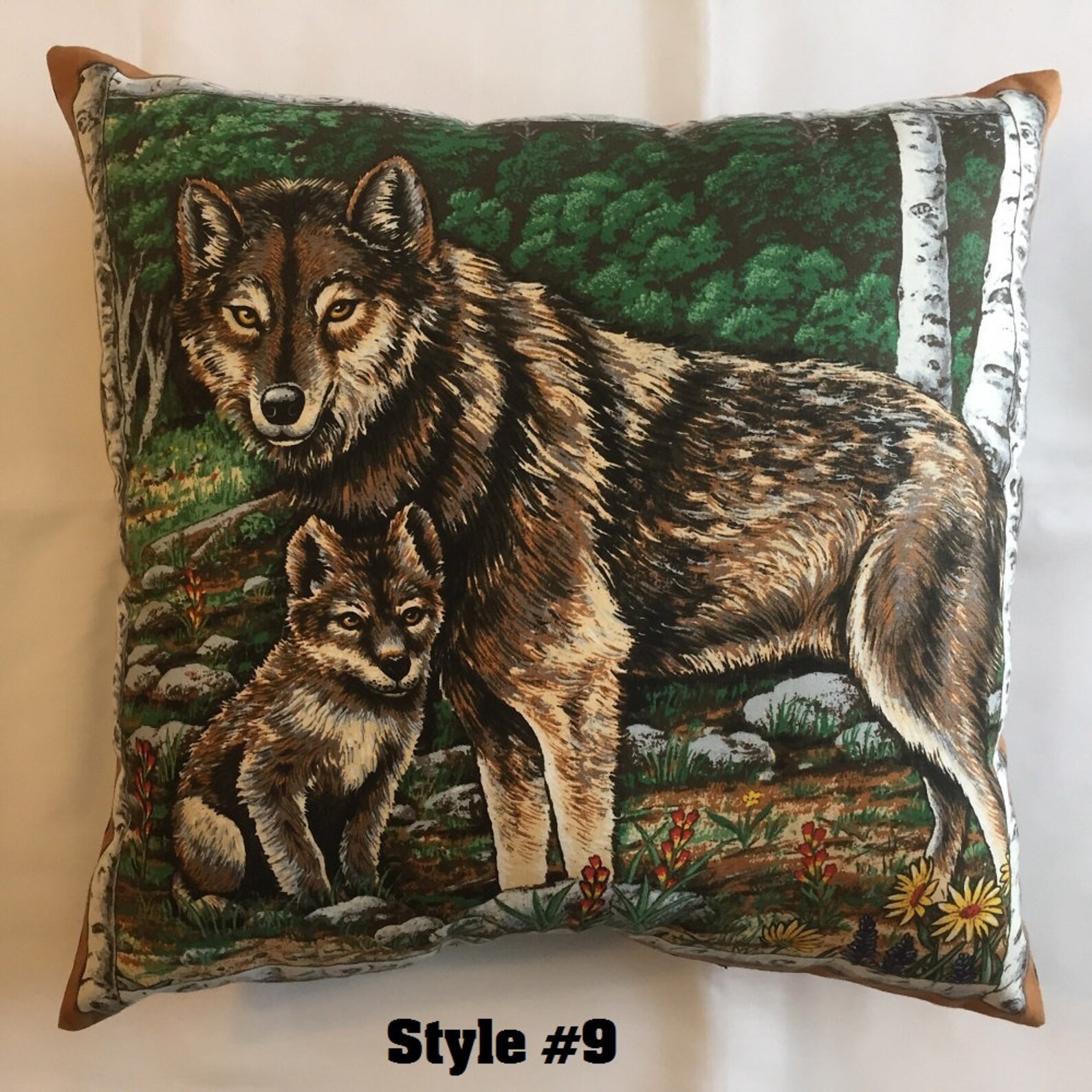 New WOLF WOLVES on Beautiful 15 Inch Cotton Throw Pillow - Etsy