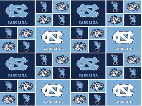 NCAA NORTH CAROLINA Tarheels Patchwork Print 1 100% Cotton | Etsy