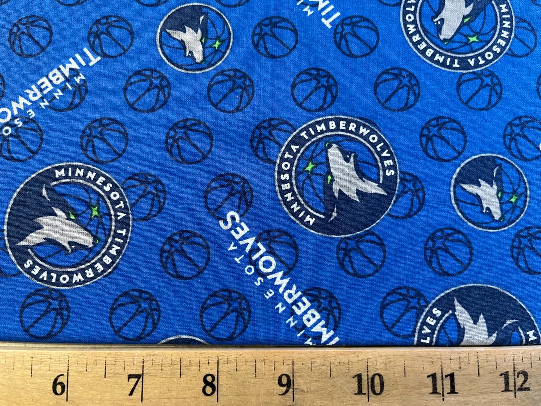 New NBA MINNESOTA TIMBERWOLVES Allover Print #1 100% Cotton Fabric, You ...