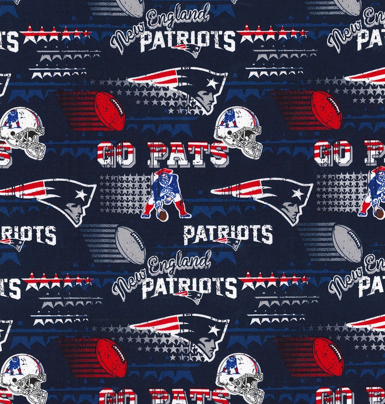 NFL New England PATRIOTS Vintage Retro Print Football 100% - Etsy